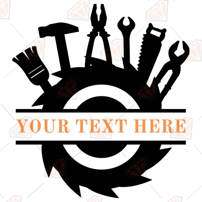 Mechanical Tools Monogram SVG, Builder SVG | PremiumSVG