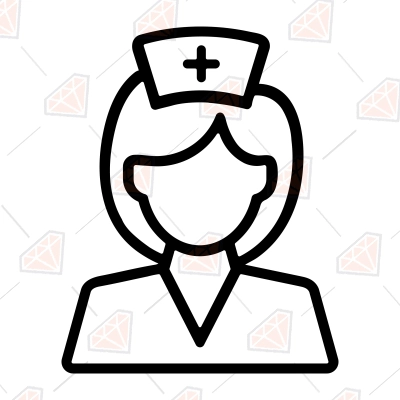 Nurse Silhouette Outline SVG, Medical Assistant SVG | PremiumSVG