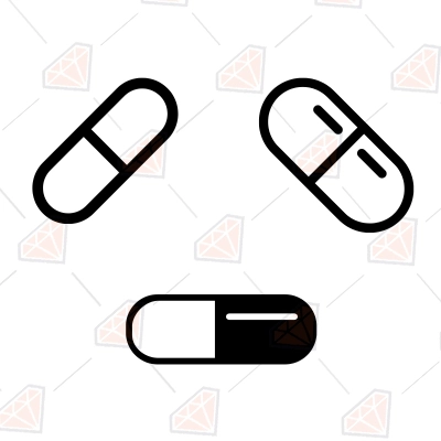 Medicine Capsule SVG, Medicines Vector Files Digital Download | PremiumSVG