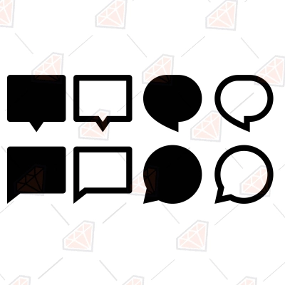 Message Icons SVG Bundle & Clipart Files | PremiumSVG
