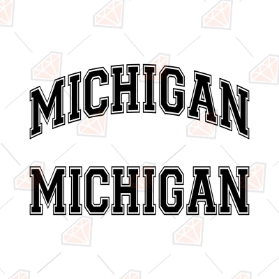 Michigan SVG with Varsity Font, 2 Designs | PremiumSVG