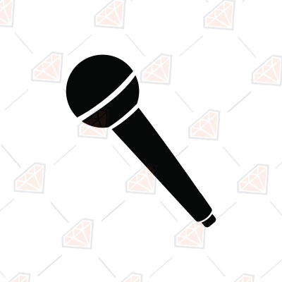 Microphone SVG Cut File, Microphone Silhouette | PremiumSVG