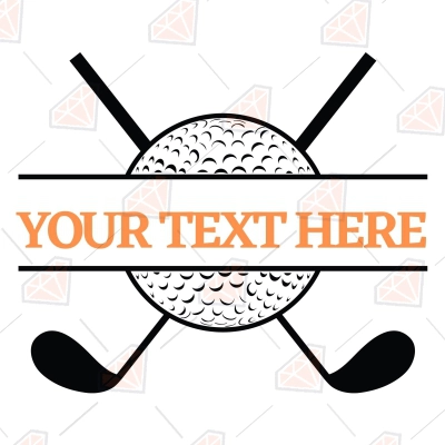 Monogram Golf Ball and Sticks SVG, Digital Download | PremiumSVG