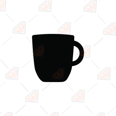Mug Silhouette SVG, Mug Template Silhouette | PremiumSVG