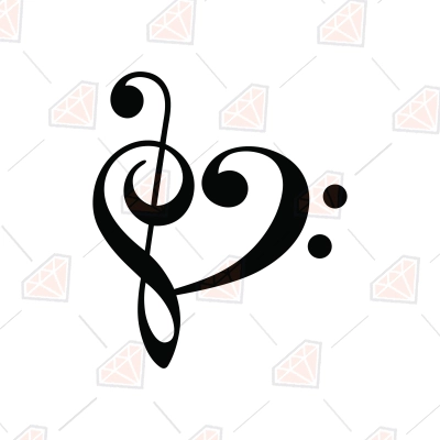 Music Note Heart SVG | PremiumSVG