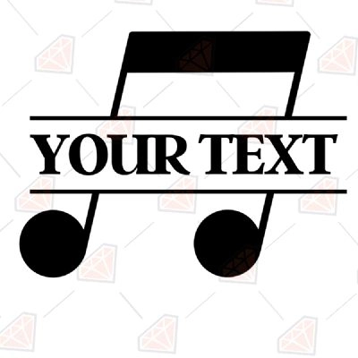 Music Note Monogram Svg | PremiumSVG