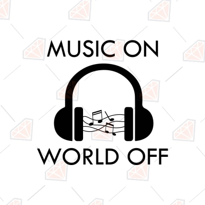 Music On World Off SVG, Music Love SVG | PremiumSVG