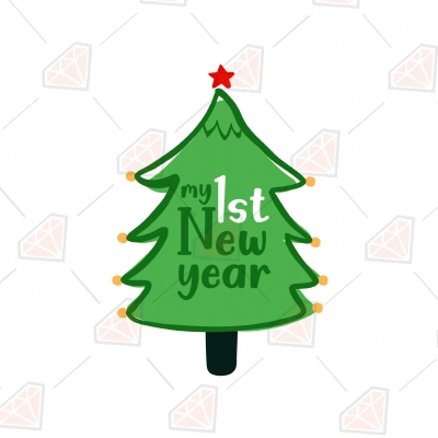 My 1st New Year SVG, Baby New Year SVG Cut File | PremiumSVG