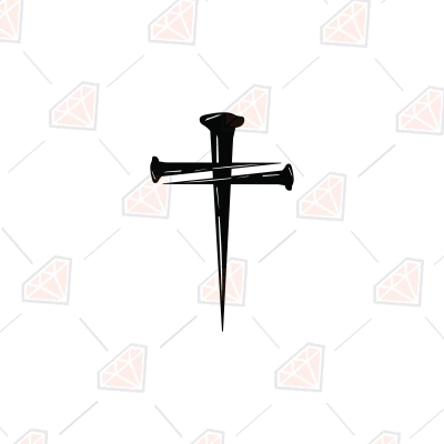 Nail Cross SVG Cut File, Cross PNG | PremiumSVG