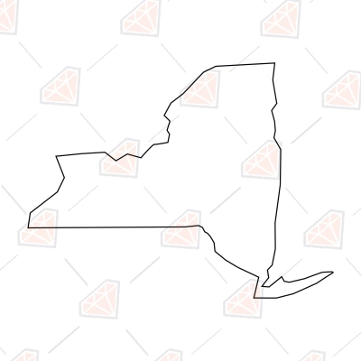 New York Outline SVG, Vector Map SVG | PremiumSVG