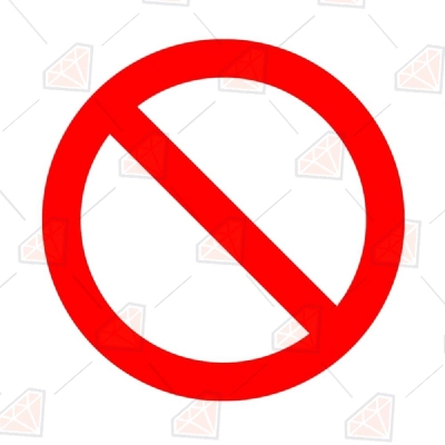 NO Sign SVG, Blocked Symbol SVG Cut Files | PremiumSVG