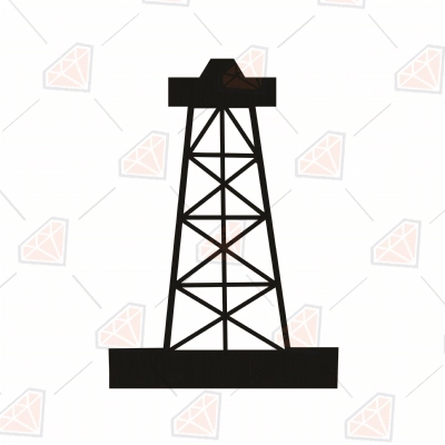Oilfield SVG Cut and Clipart File, Oil Rig SVG Vector | PremiumSVG