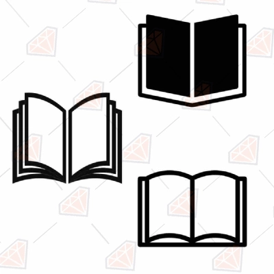 Open Book SVG Vector Files | PremiumSVG
