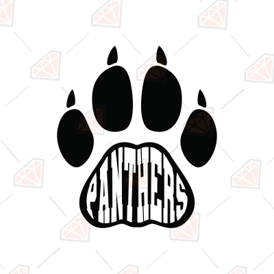 Panthers Paw SVG Cut File, Panther SVG | PremiumSVG