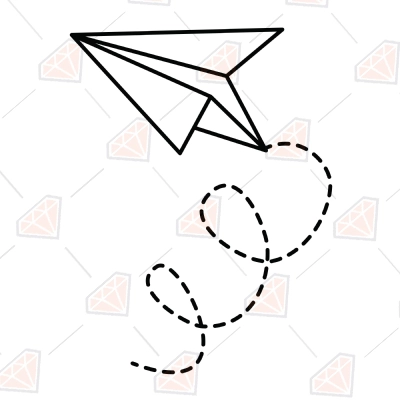 Paper Airplane SVG Cut, Paper Airplane Clipart Files | PremiumSVG