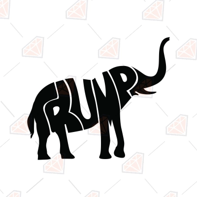 Patriotic Trump Elephant Silhouette SVG, Trump SVG 2024 | PremiumSVG