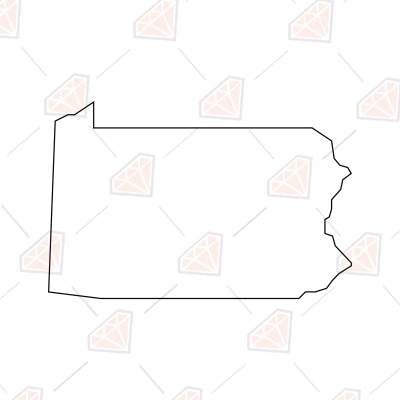 Pennsylvania Outline SVG, Vector Map SVG | PremiumSVG