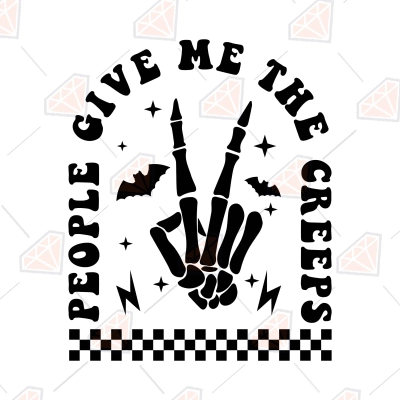 People Give Me The Creeps SVG, Halloween SVG Cut File | PremiumSVG