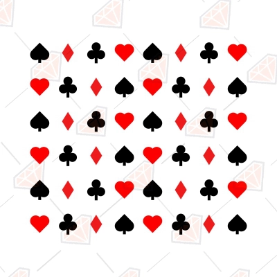 Playing Card Pattern SVG, PNG Images | PremiumSVG