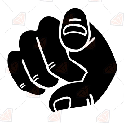 Pointing Finger SVG Cut Files, Pointing Hand Silhouette | PremiumSVG