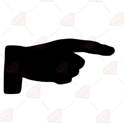 Pointing Hand SVG Vector, Pointing Finger Cut File | PremiumSVG