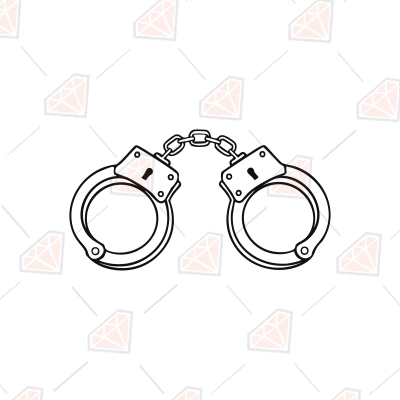 Police Handcuff SVG Outline | PremiumSVG