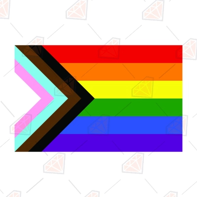 Progress Pride Flag SVG | PremiumSVG