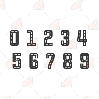 Race Track & Road Numbers SVG Cut File | PremiumSVG
