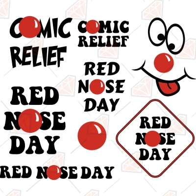 Red Nose Day SVG Bundle, Download Comic Relief SVG Files | PremiumSVG