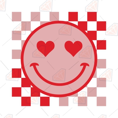 Retro Smiley Face SVG for Valentine's Day, Groovy SVG | PremiumSVG