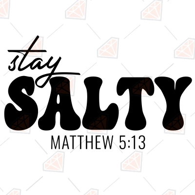 Retro Stay Salty SVG, Matthew 5 13 SVG | PremiumSVG