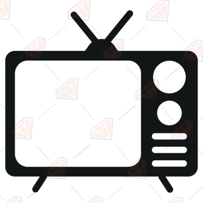 Retro TV SVG, Vintage Television SVG Vector | PremiumSVG