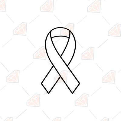 Ribbon Outline SVG, Cancer Ribbon SVG Vector | PremiumSVG