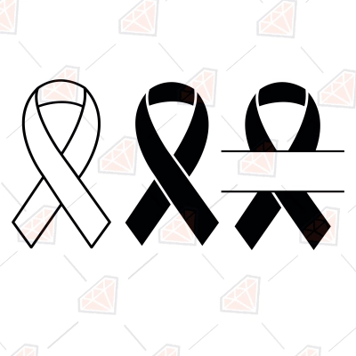 Ribbon SVG Bundle, Cancer Ribbon Clipart SVG Files Download | PremiumSVG
