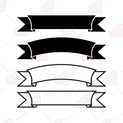 Ribbon Banner SVG Bundle, Vector Files | PremiumSVG