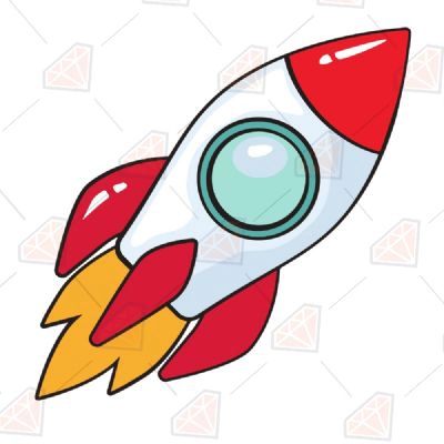 Space Rocket SVG Cut File, Kid's Space Ship SVG | PremiumSVG