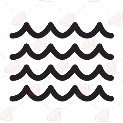 Sea Wave SVG Cut Files, Water Waves SVG | PremiumSVG