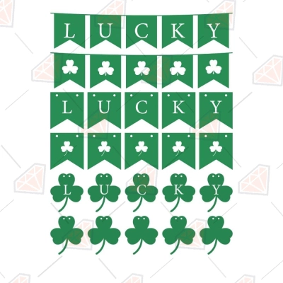 Shamrock Banners SVG Bundle, St Patricks Day SVG Images | PremiumSVG