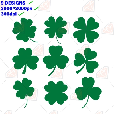 Shamrocks SVG Bundle, Shamrock SVG Files | PremiumSVG