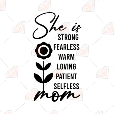 She Is Fearless SVG, She Is Strong SVG | PremiumSVG