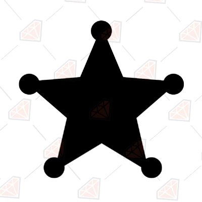 Sheriff Star Svg Cut File, Badge Clipart File | PremiumSVG