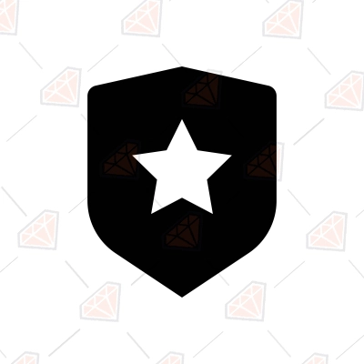 Shield with Star SVG | PremiumSVG