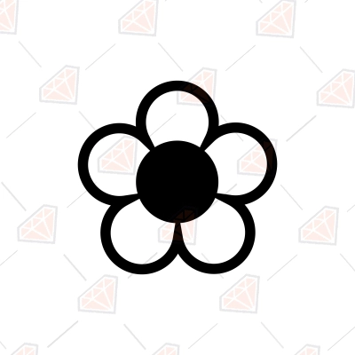 5 Leaf Simple Flower SVG | PremiumSVG
