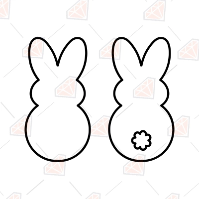 Simple Peep Outline SVG for Cricut, Easter SVG | PremiumSVG