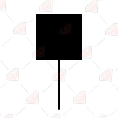 Simple Rectangle Cake Topper SVG Cut File | PremiumSVG