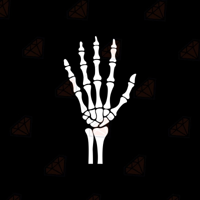 Skeleton Hand SVG, Skeleton Hand Silhouette Vector | PremiumSVG