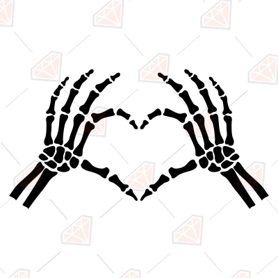 Skeleton Hands Making a Heart SVG | PremiumSVG