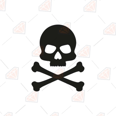Skull and Crossbones SVG Cut File | PremiumSVG