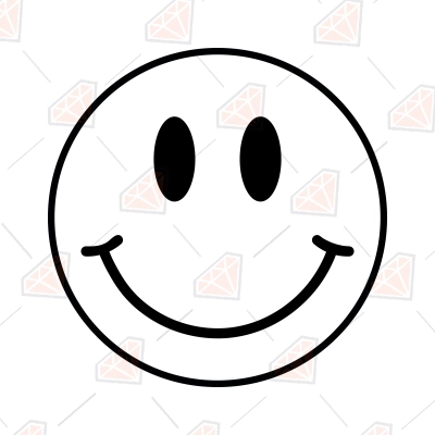 Smiley Face Outline SVG, Instant Download | PremiumSVG