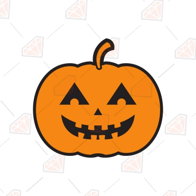 Smiley Pumpkin Face SVG, Jack-O'-Lantern SVG Vector File | PremiumSVG